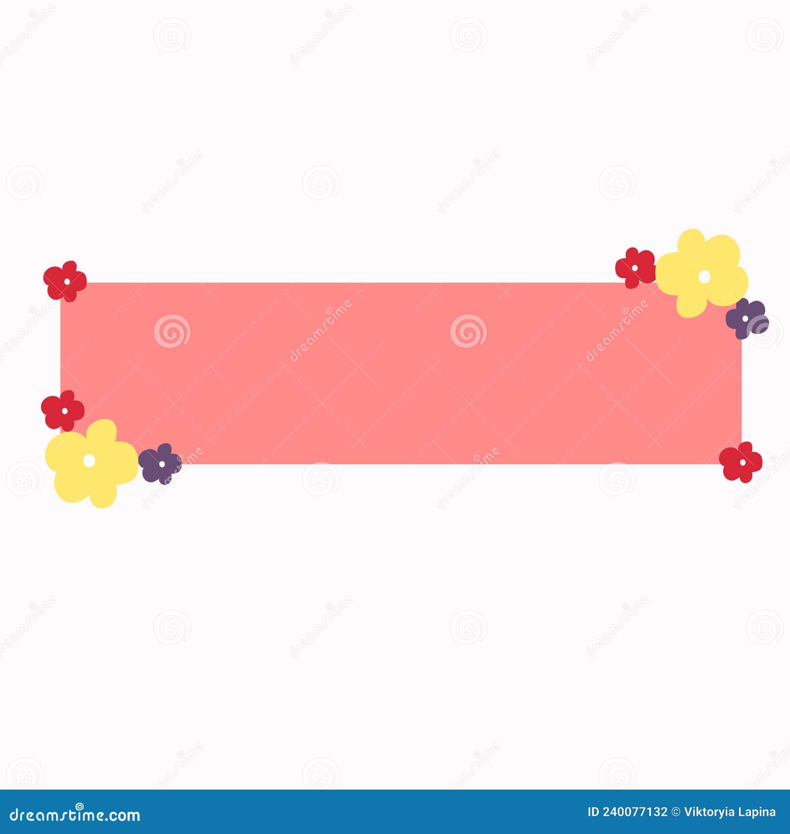 Vector Flower Frame with Text Space Stock Vector - Illustration of ...