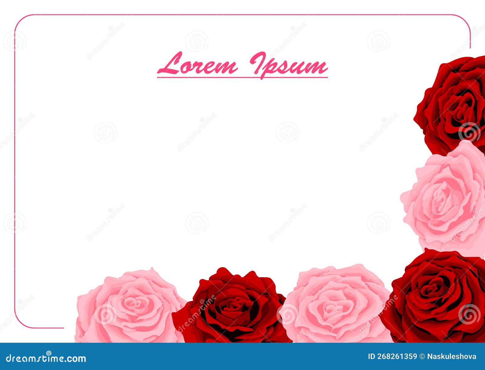 Vector Flower Frame with Text Space Stock Vector - Illustration of gift ...