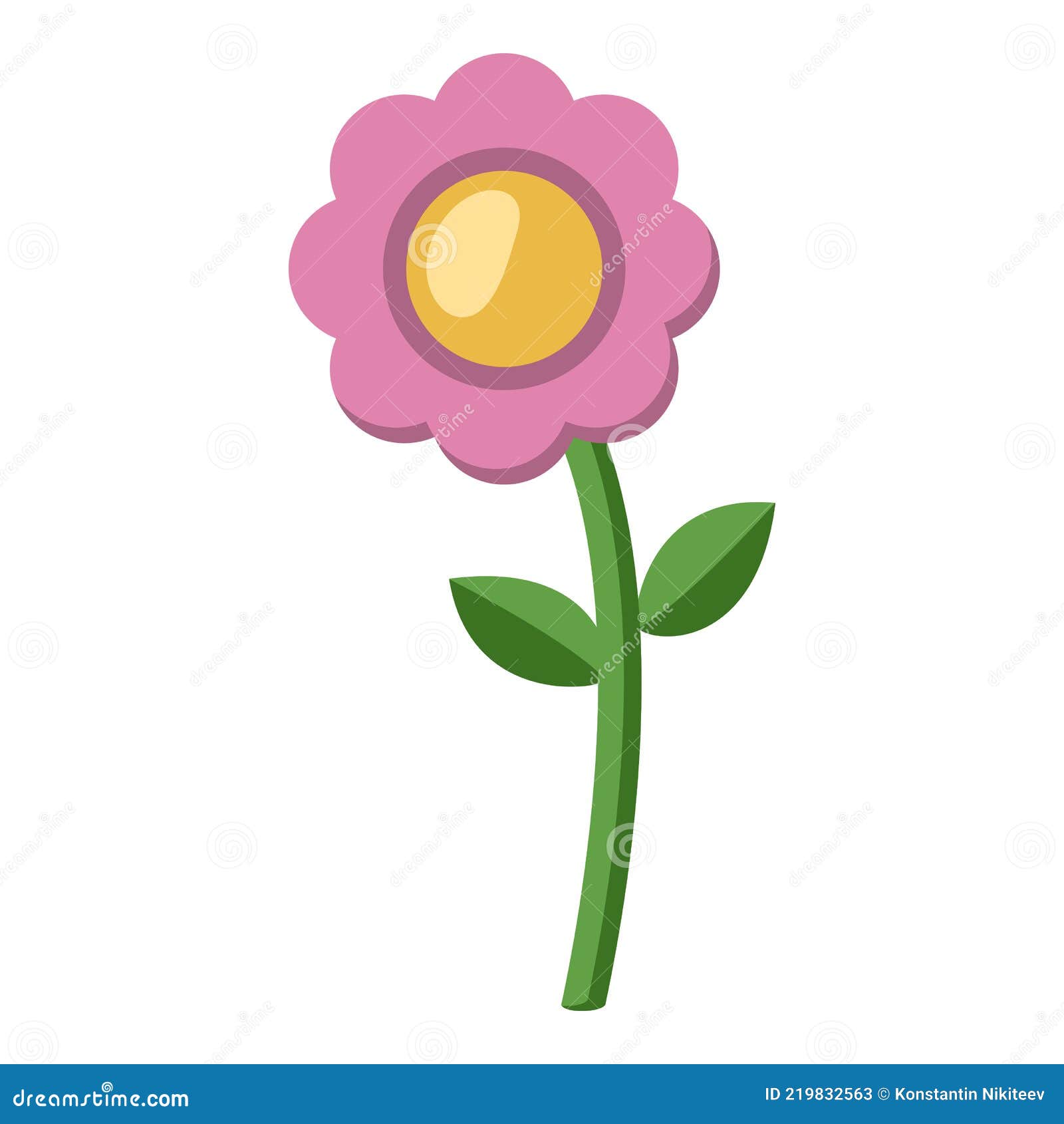 Vector Flower Icon on White Background Stock Vector - Illustration of ...