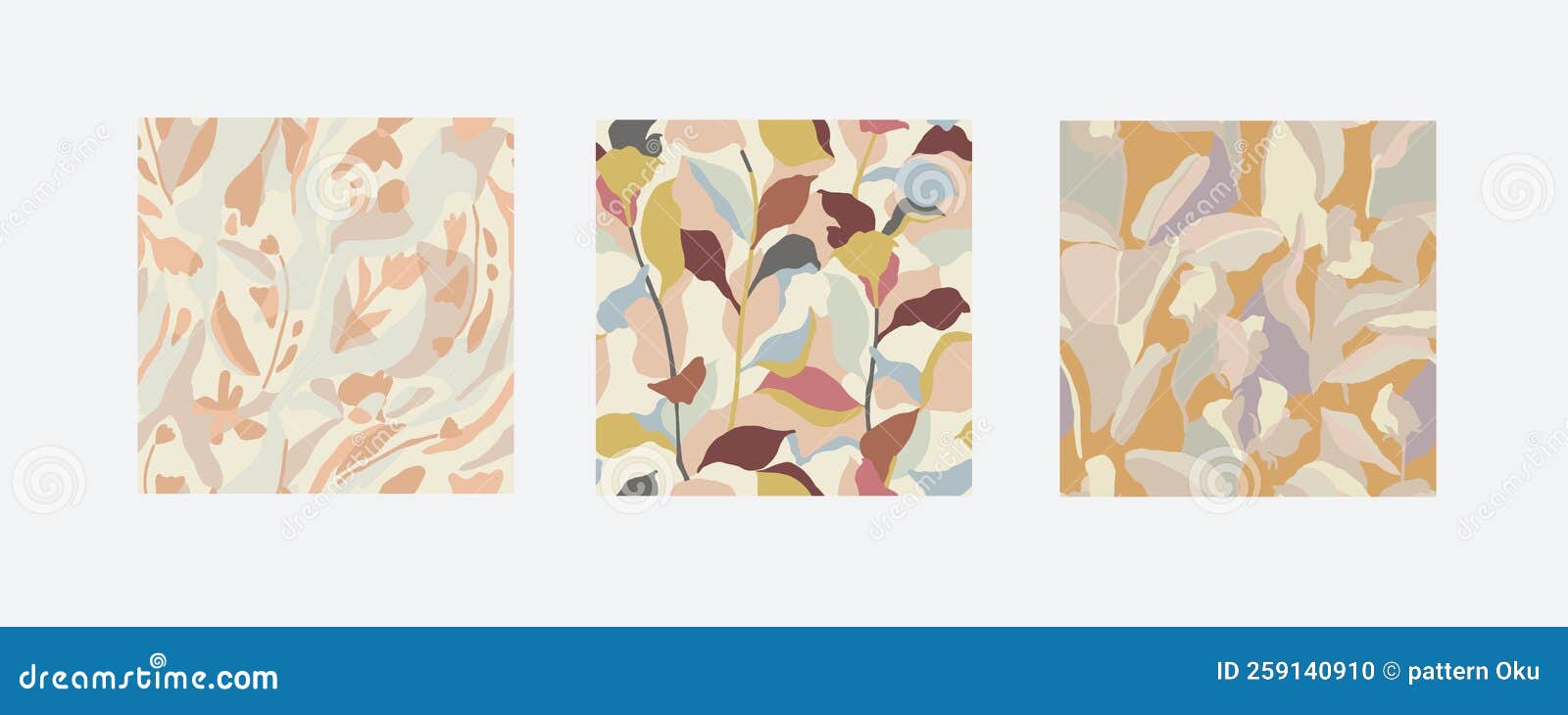 Vector Flower and Layers with Pastel Color Illustration Seamless Repeat ...