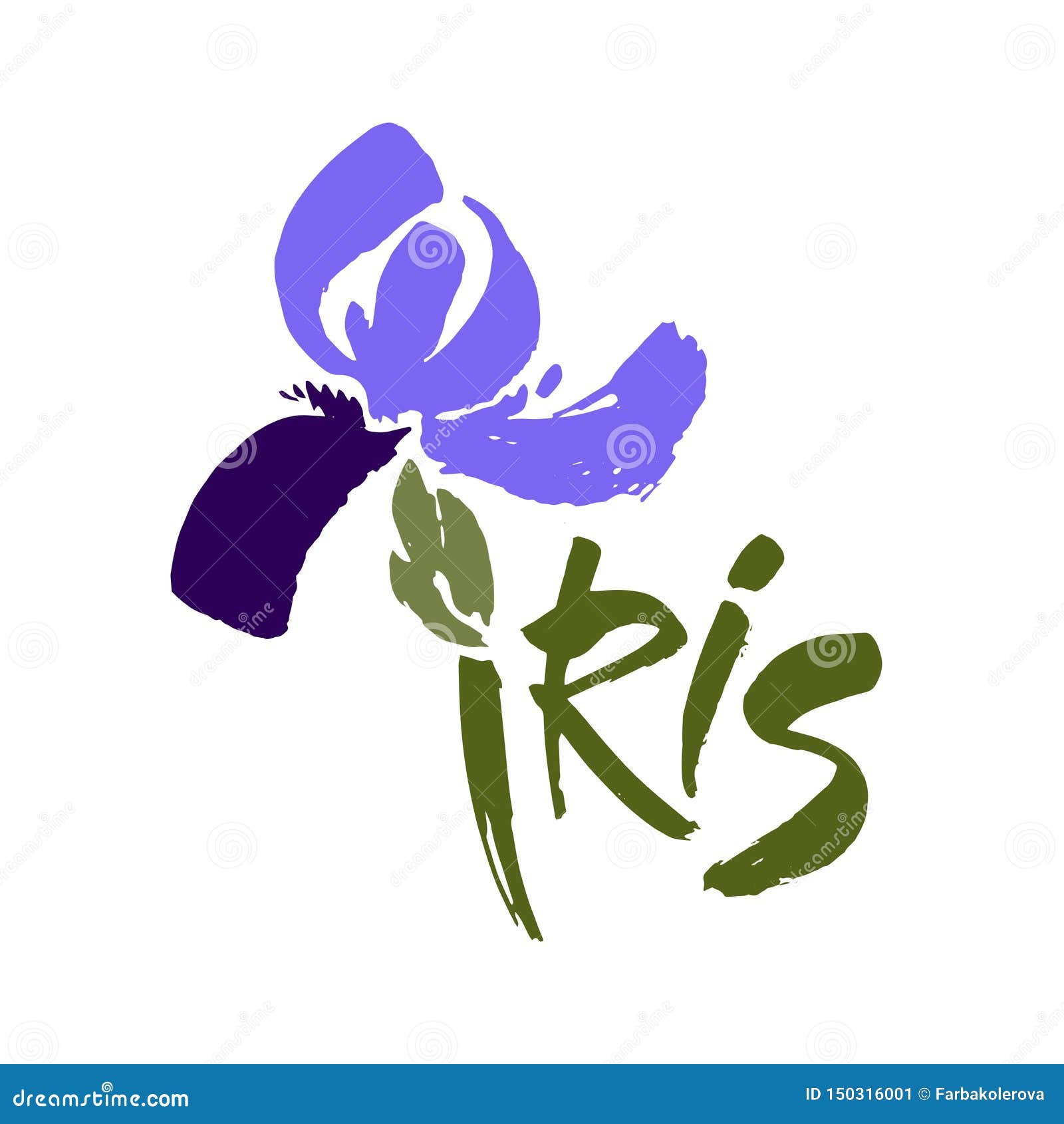 Vector Flower Logo. Floral Background. Calligraphy Ink. Stylized ... Vector Flower Logo. Floral Background. Calligraphy Ink. Stylized ...