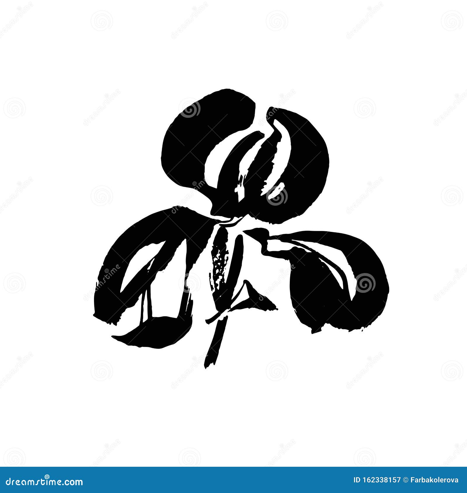 Vector Flower Logo. Floral Background. Calligraphy Ink Stock ...