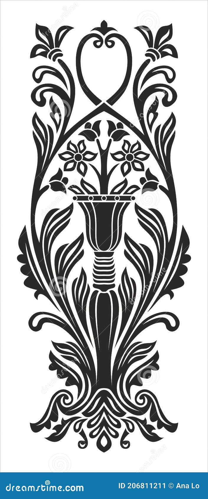 Vector Flower Modern Pattern for Wallpaper Sandblast Stock Vector ...