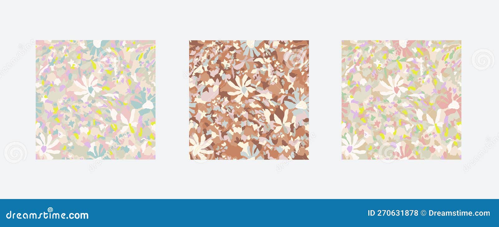 Vector Flower with Multi Color Illustration Seamless Repeat Pattern 3 ...