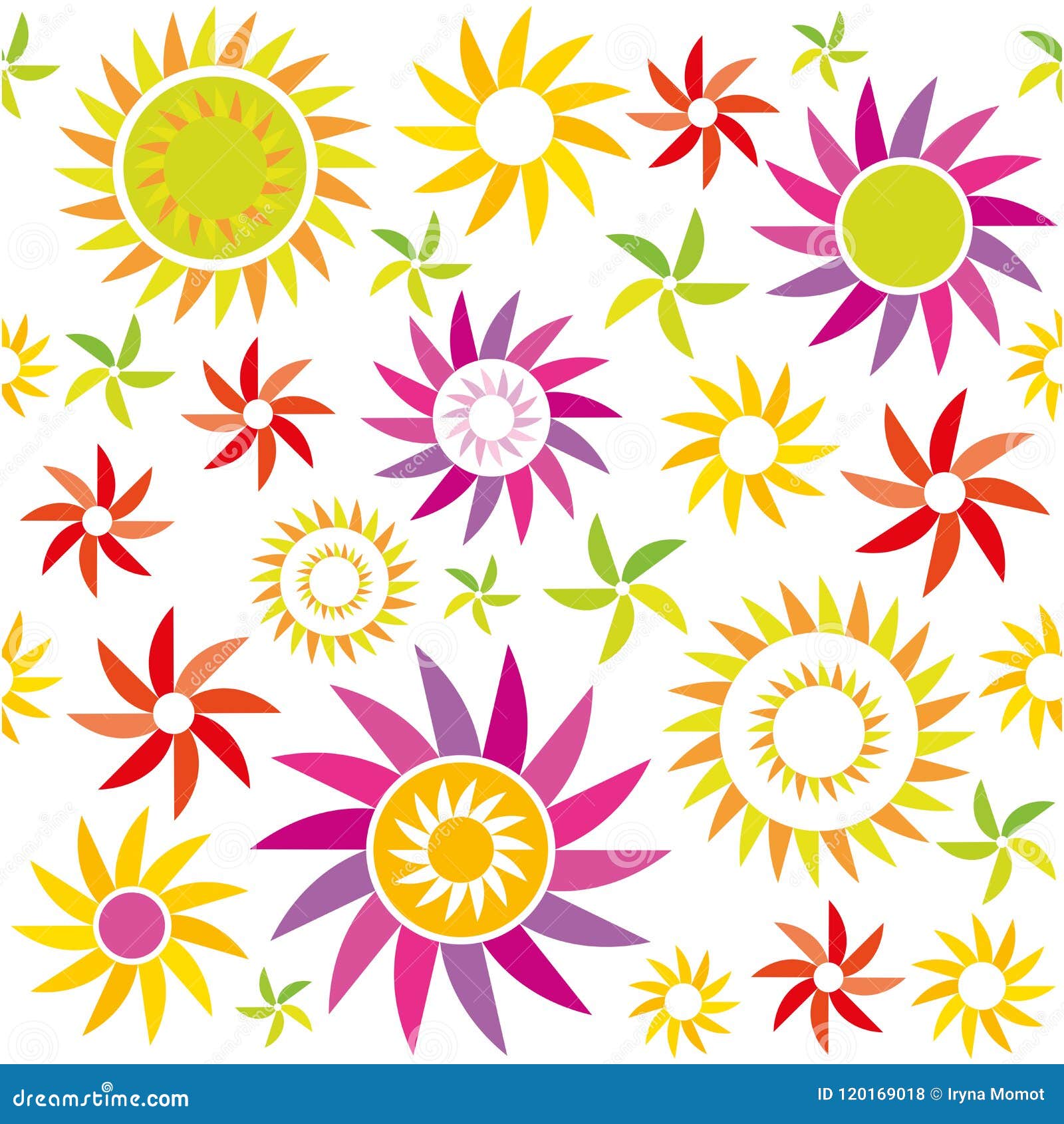 Vector Flower Seamless Background Stock Vector - Illustration of flower ...