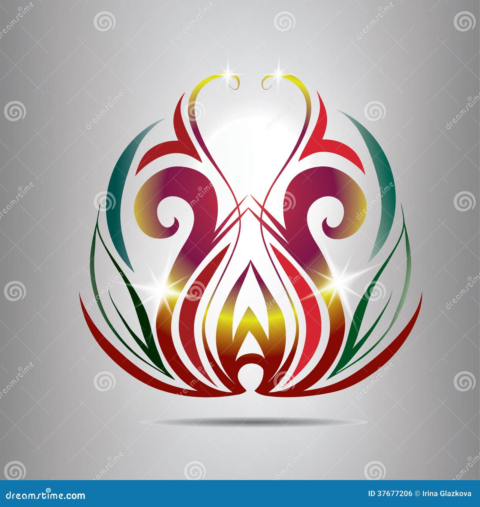 Vector Flower Symbol. Vector Illustration Stock Vector - Illustration ...