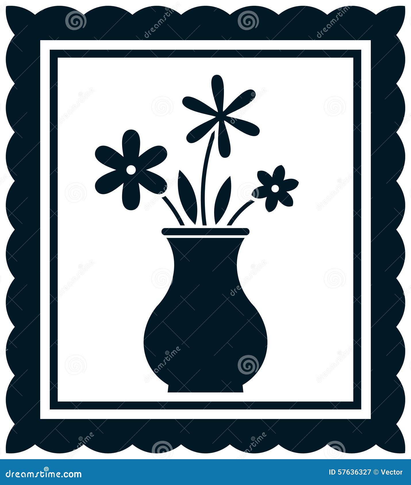 Vector Flowers in Vase Illustration Stock Vector - Illustration of ...