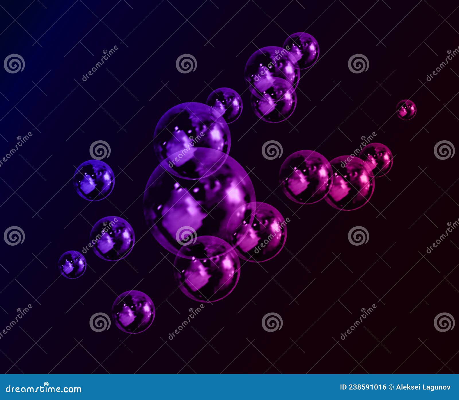 Vector Flowing Bubbles Abstract Background, Neon Gradient Colors ...