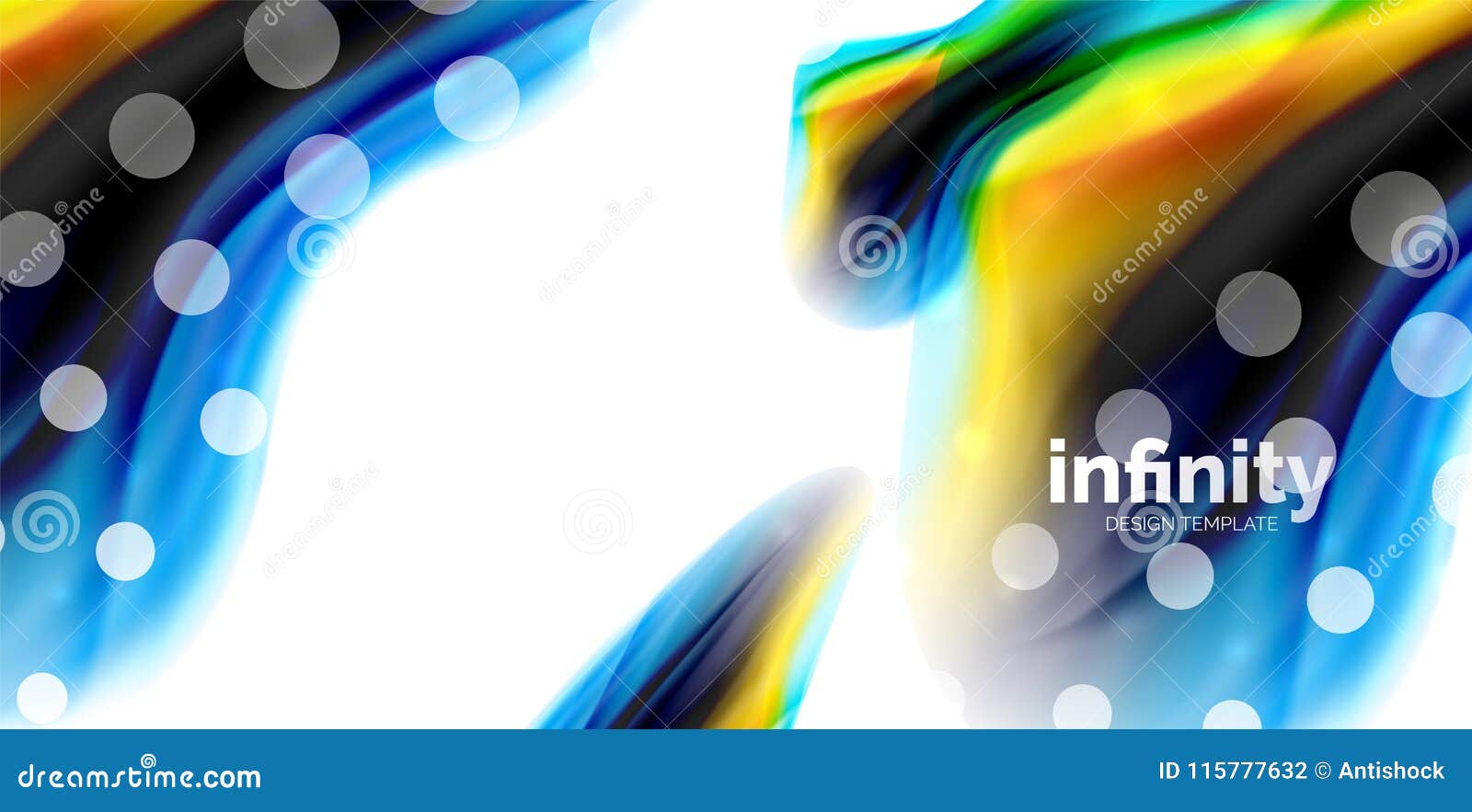 Vector Flowing Liqiud Colors Isolated on White, Wave Abstract ...