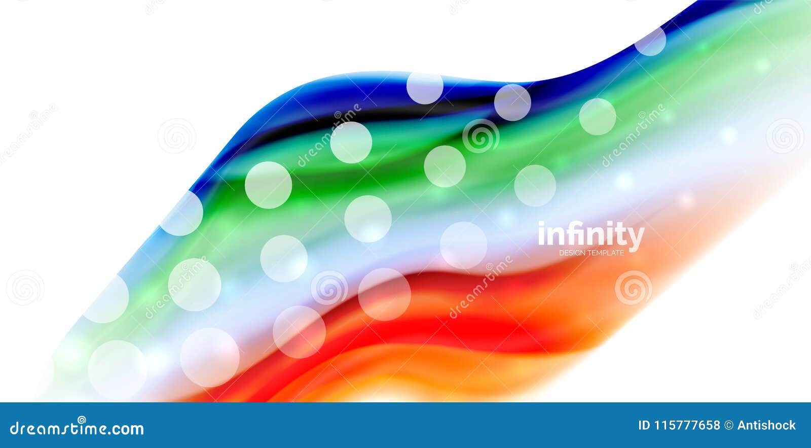 Vector Flowing Liqiud Colors Isolated on White, Wave Abstract ...