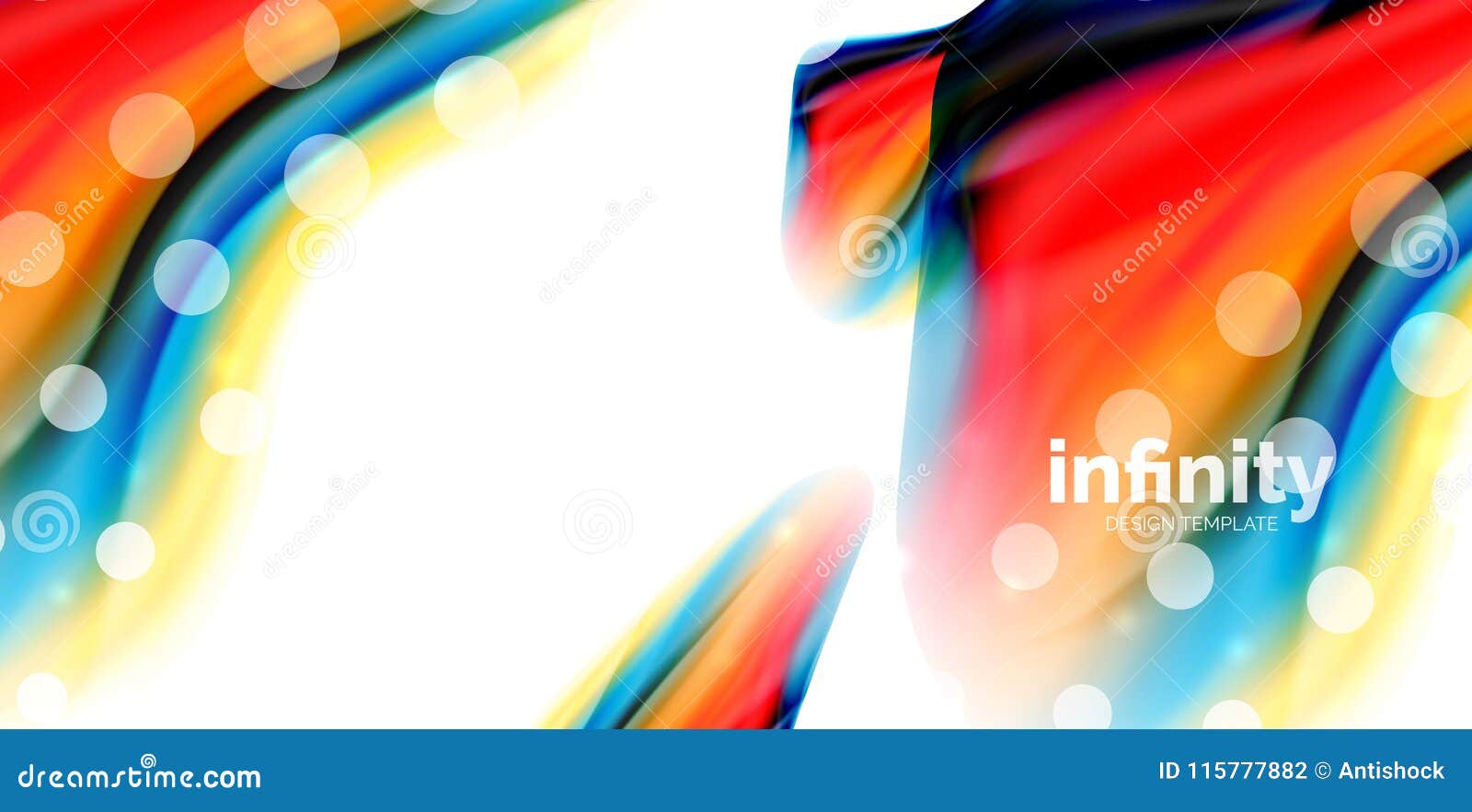 Vector Flowing Liqiud Colors Isolated on White, Wave Abstract ...