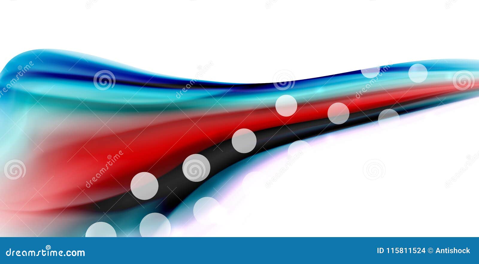 Vector Flowing Liqiud Colors Isolated on White, Wave Abstract ...