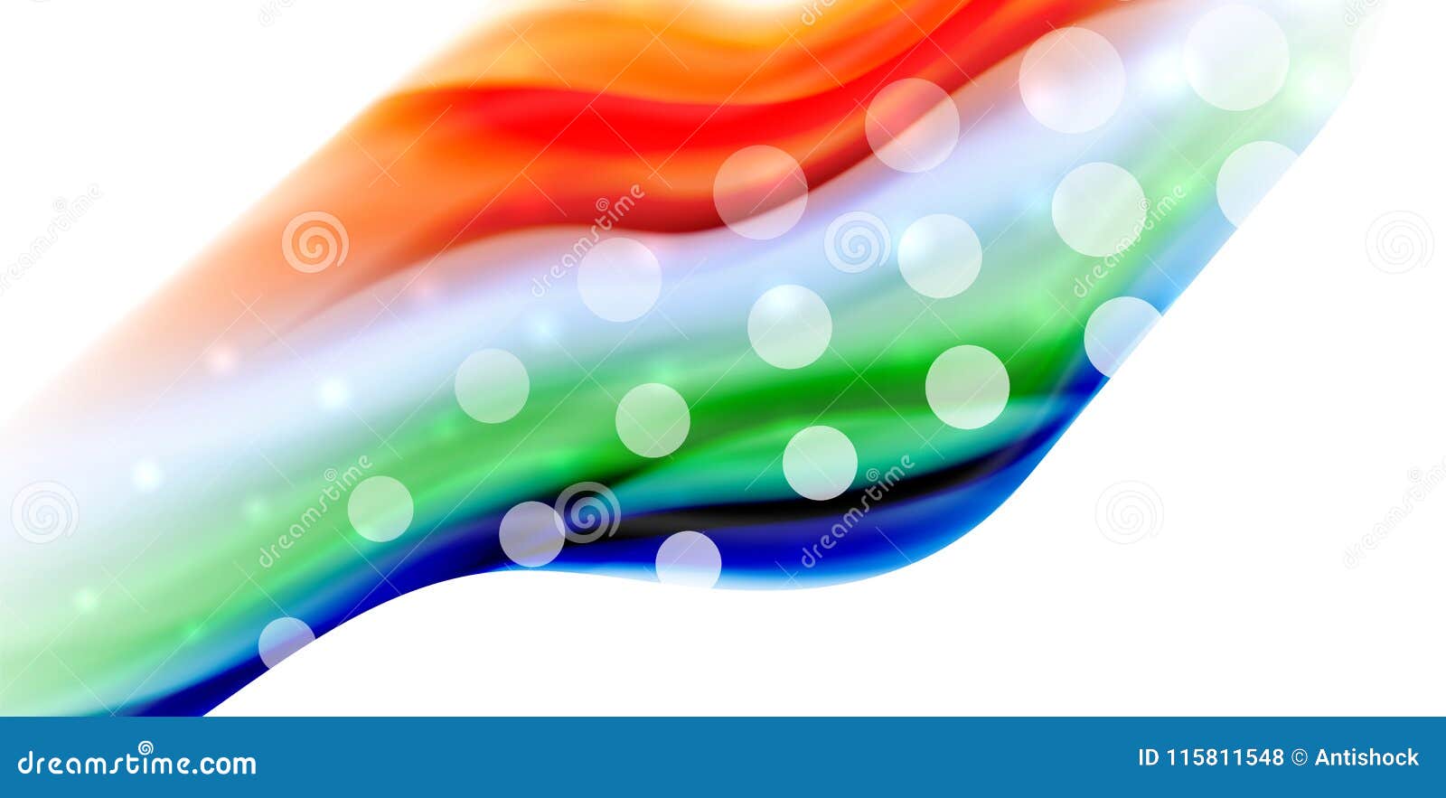 Vector Flowing Liqiud Colors Isolated on White, Wave Abstract ...