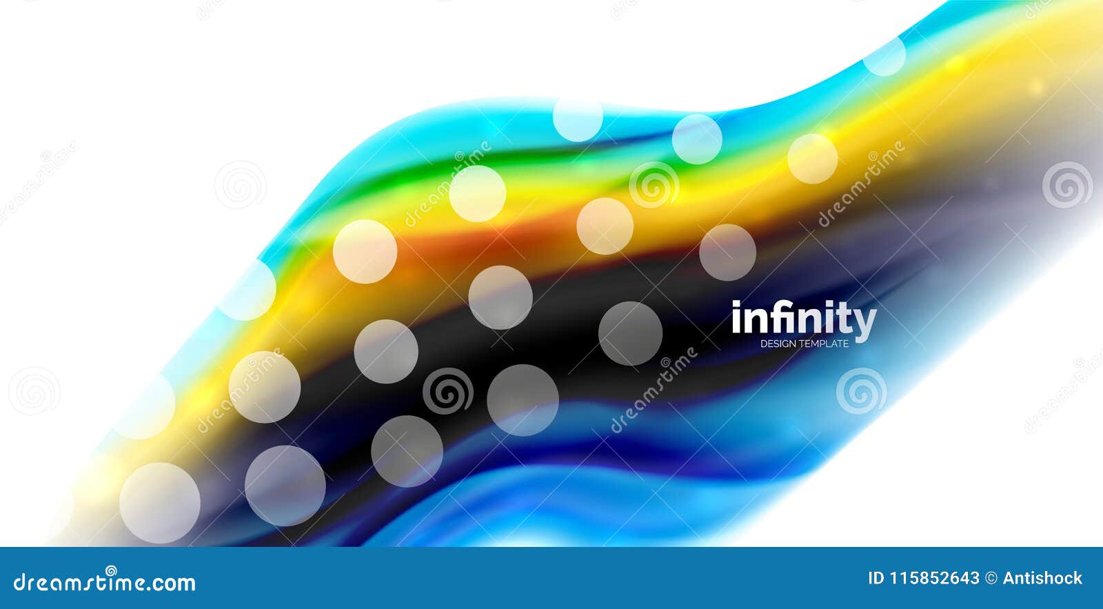 Vector Flowing Liqiud Colors Isolated on White, Wave Abstract ...