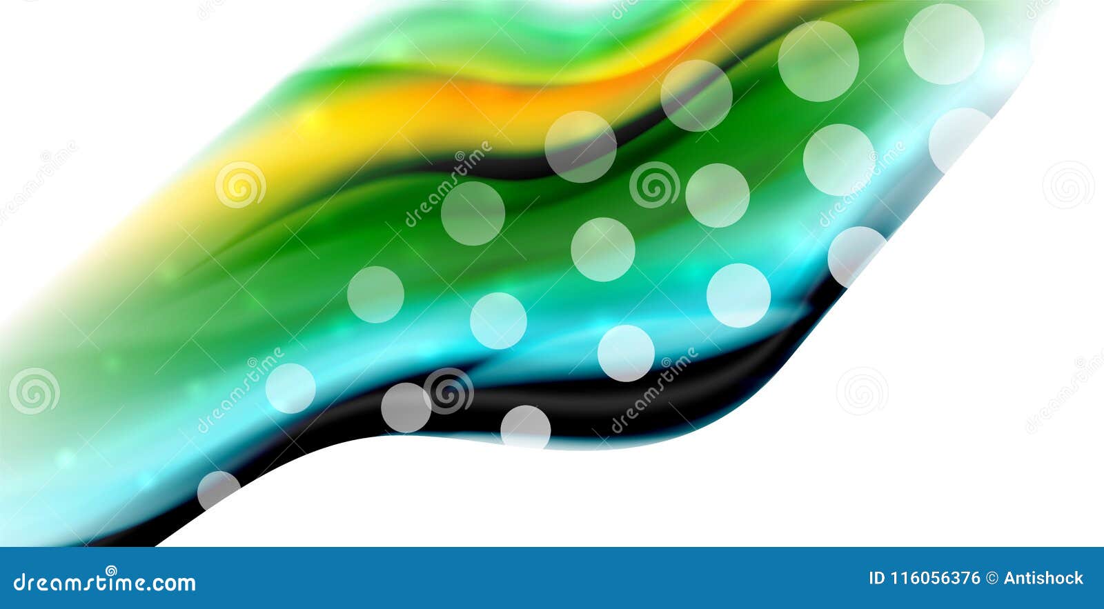 Vector Flowing Liqiud Colors Isolated on White, Wave Abstract ...