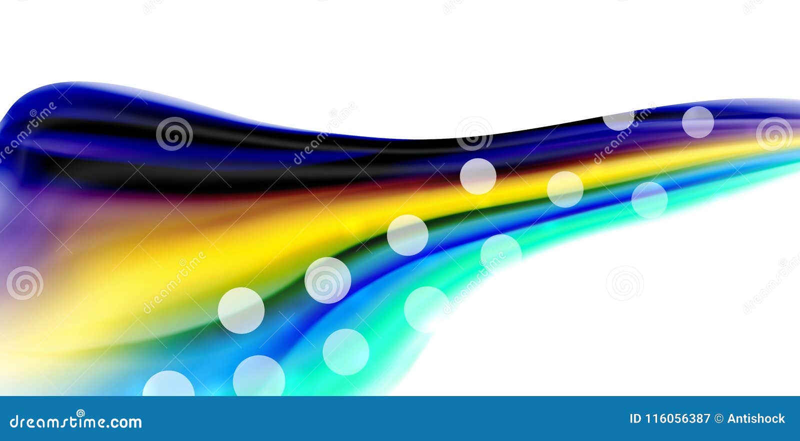 Vector Flowing Liqiud Colors Isolated on White, Wave Abstract ...