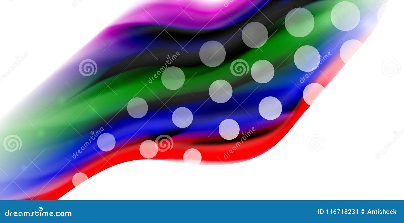 Vector Flowing Liqiud Colors Isolated on White, Wave Abstract ...