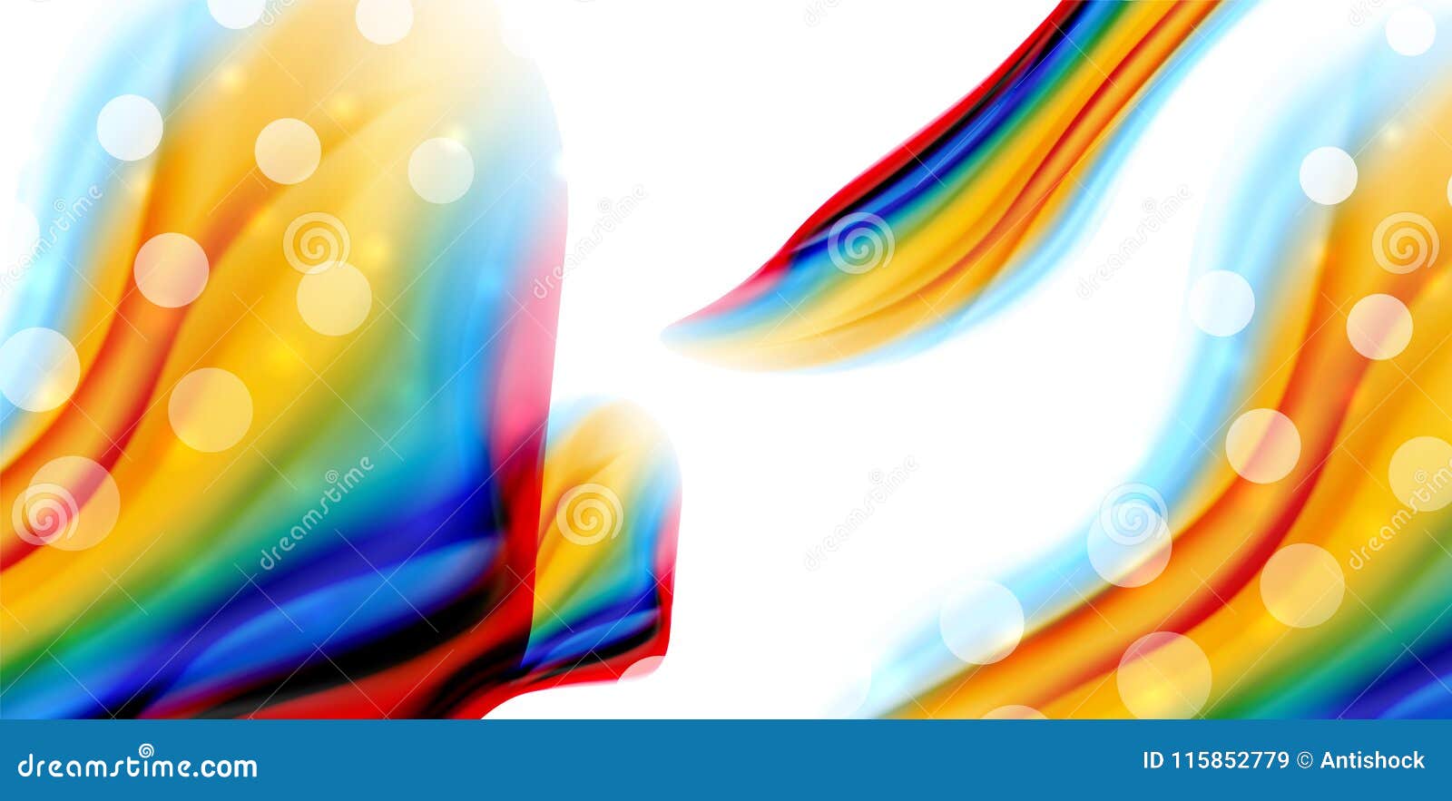 Vector Flowing Liqiud Colors on White, Wave Abstract Background Stock ...