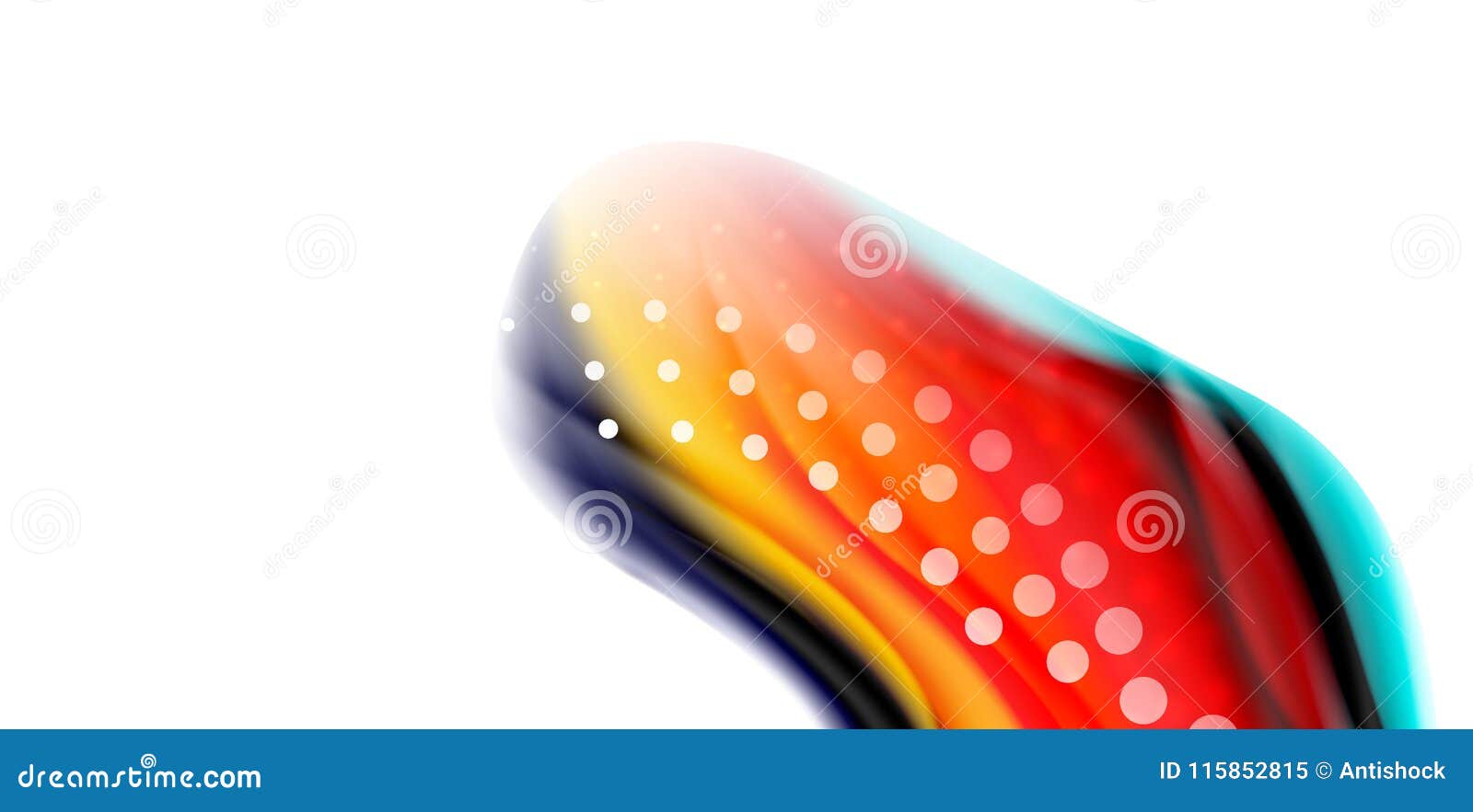 Vector Flowing Liqiud Colors on White, Wave Abstract Background Stock ...