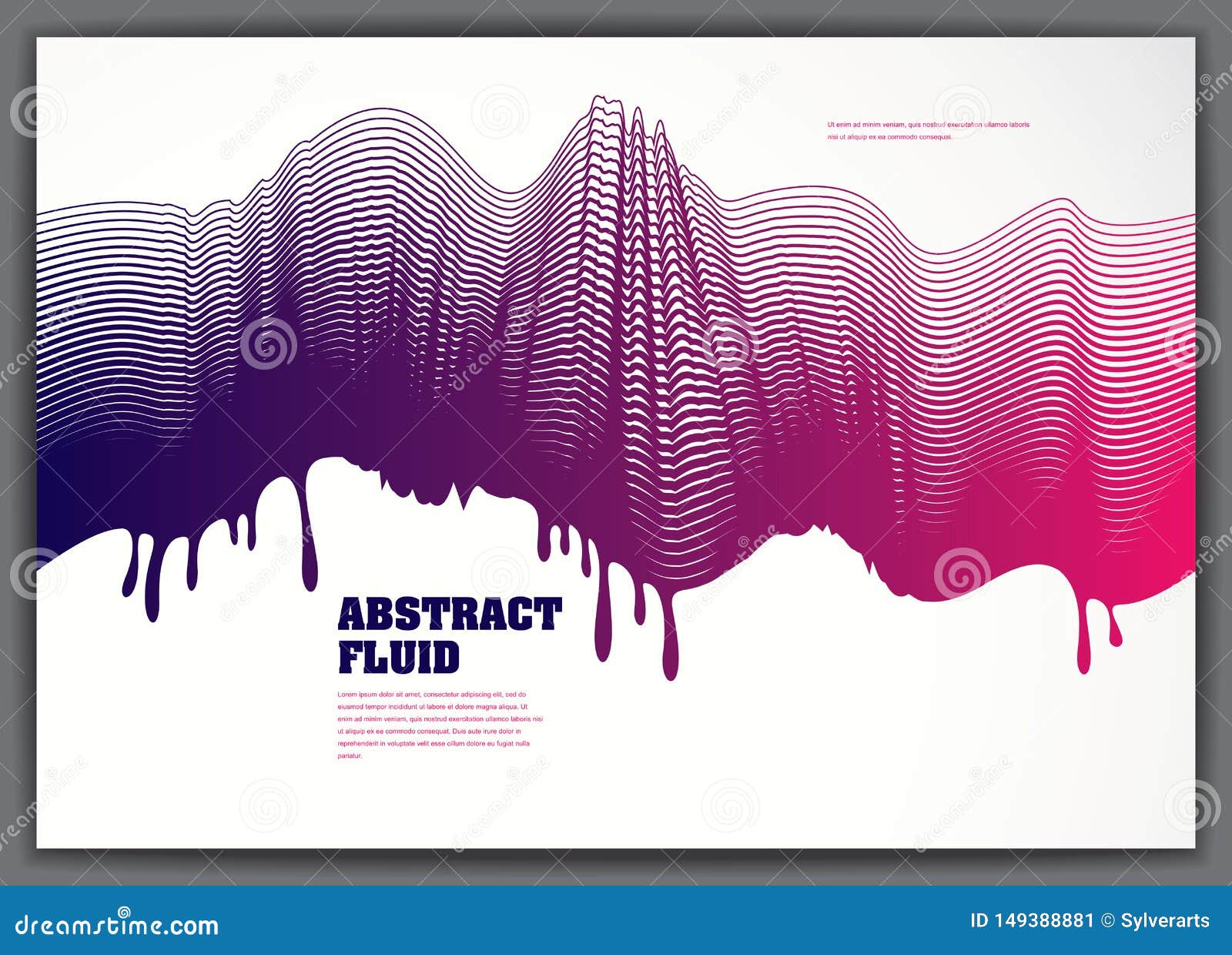 Vector Fluid Flow Wavy Abstract Background. 3d Colorful Gradient Motion ...