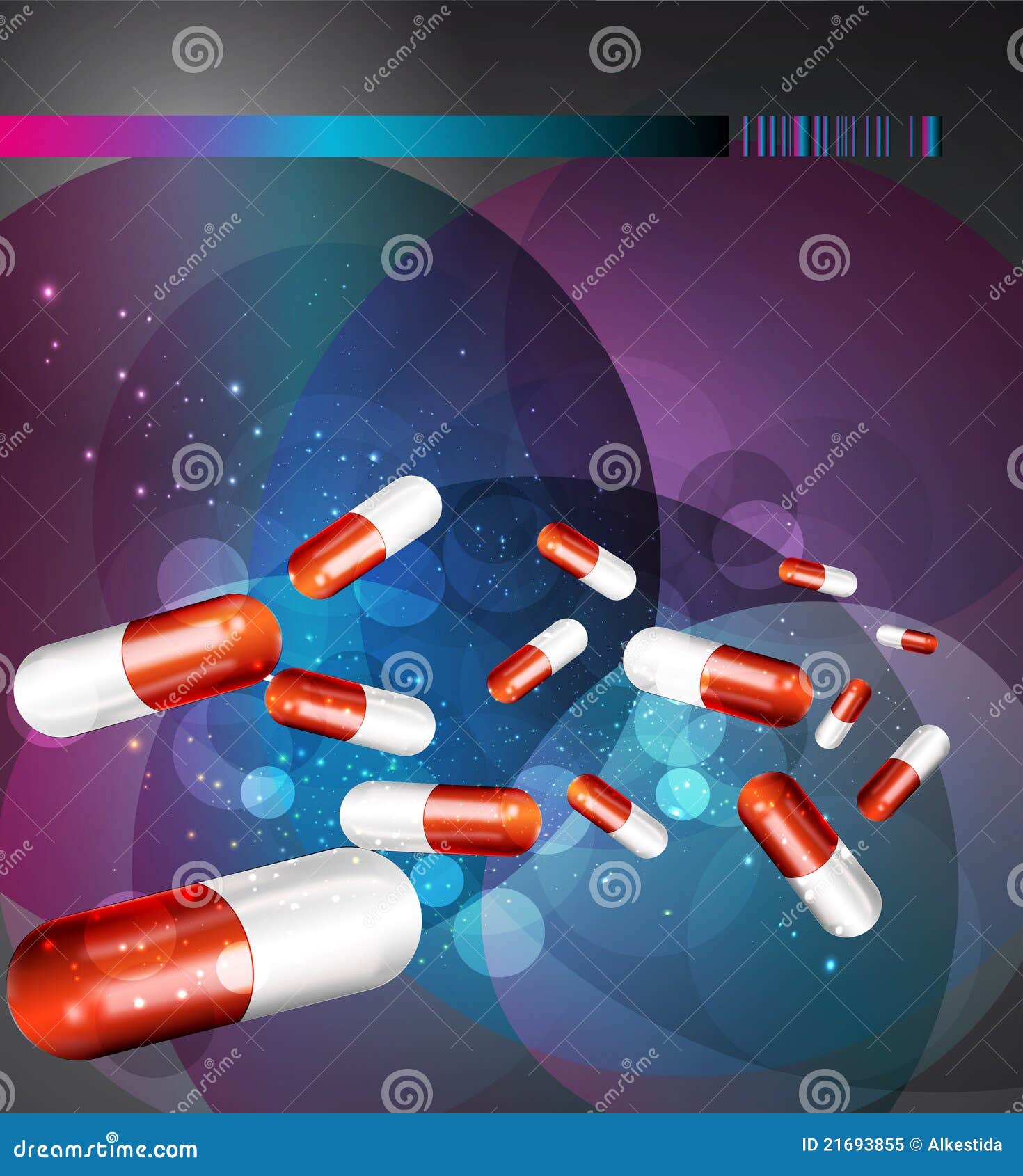 Vector Flyer with Capsules (health Issue) Stock Vector - Illustration ...