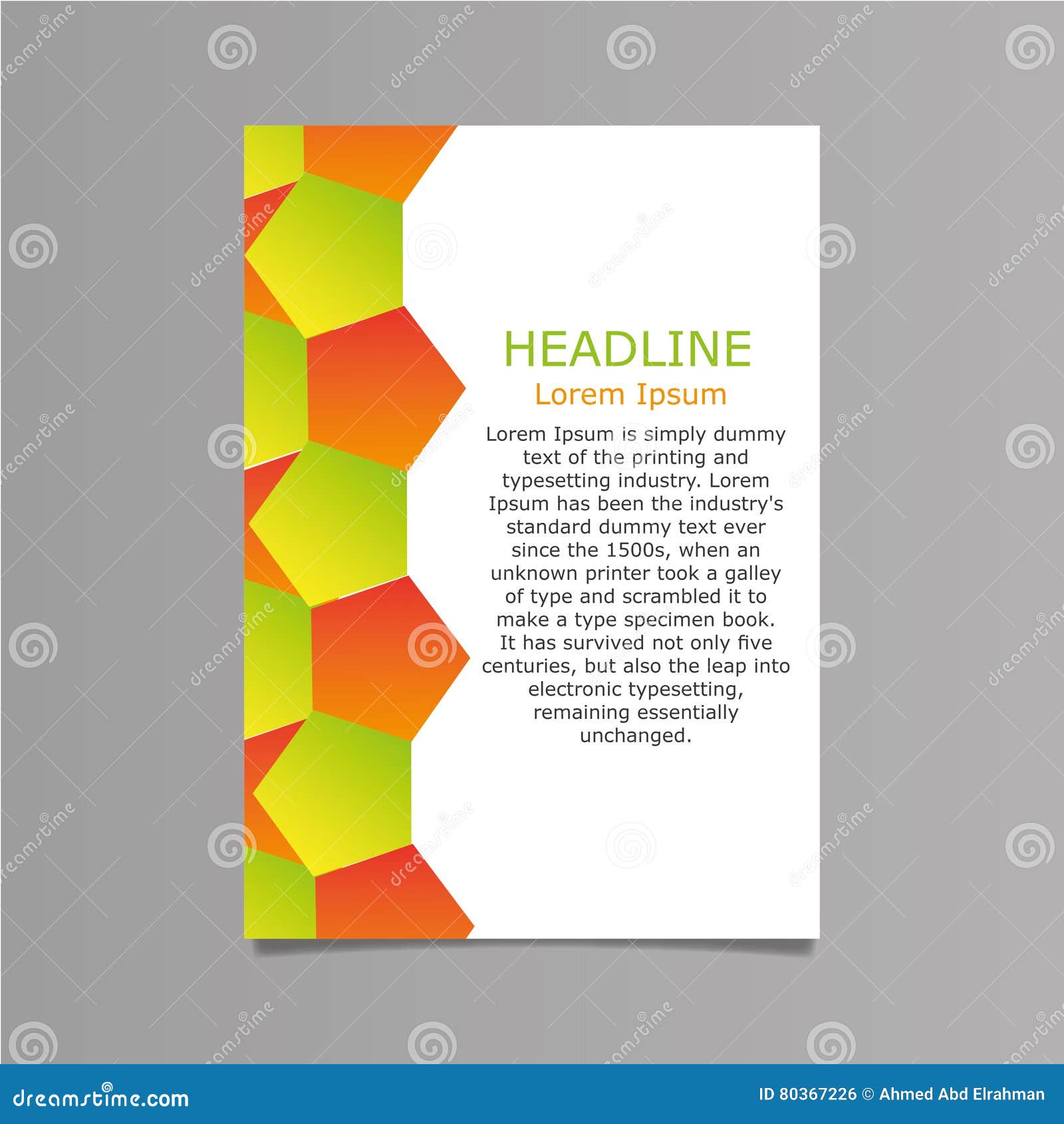 Vector Flyer Design Template Stock Vector - Illustration of color ...