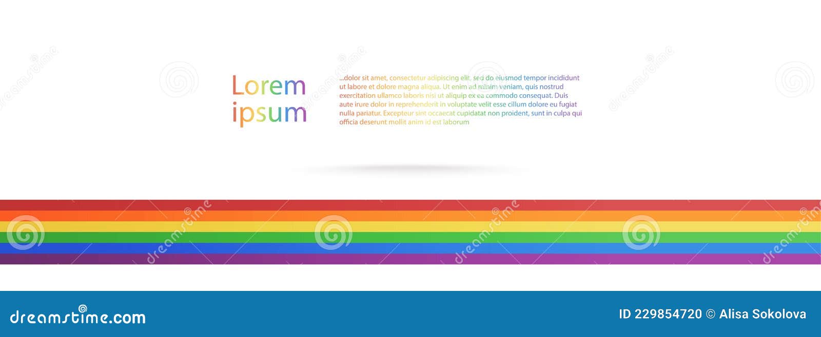 Vector Flyer Template. Rainbow Background with Copy Space Stock Vector ...