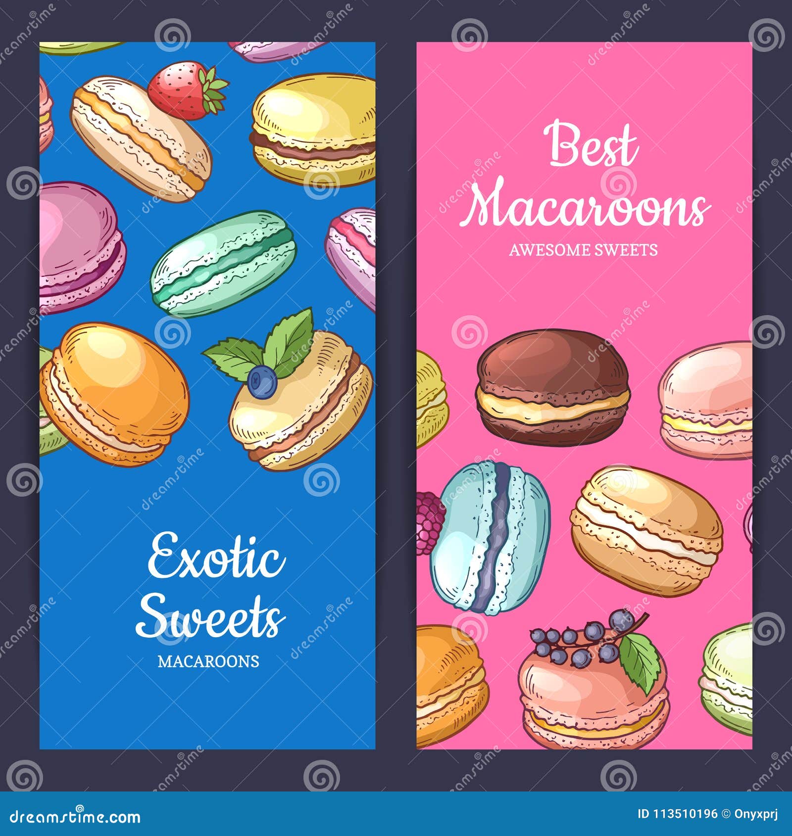 Vector Flyer Templates with Place for Text and Colored Hand Drawn ...