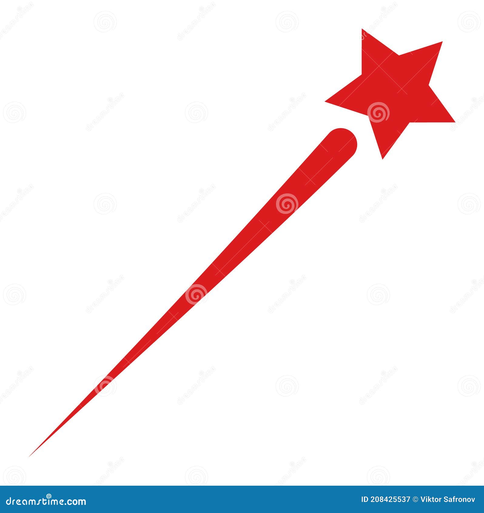 Vector Flying Star Flat Icon Illustration Stock Vector - Illustration ...