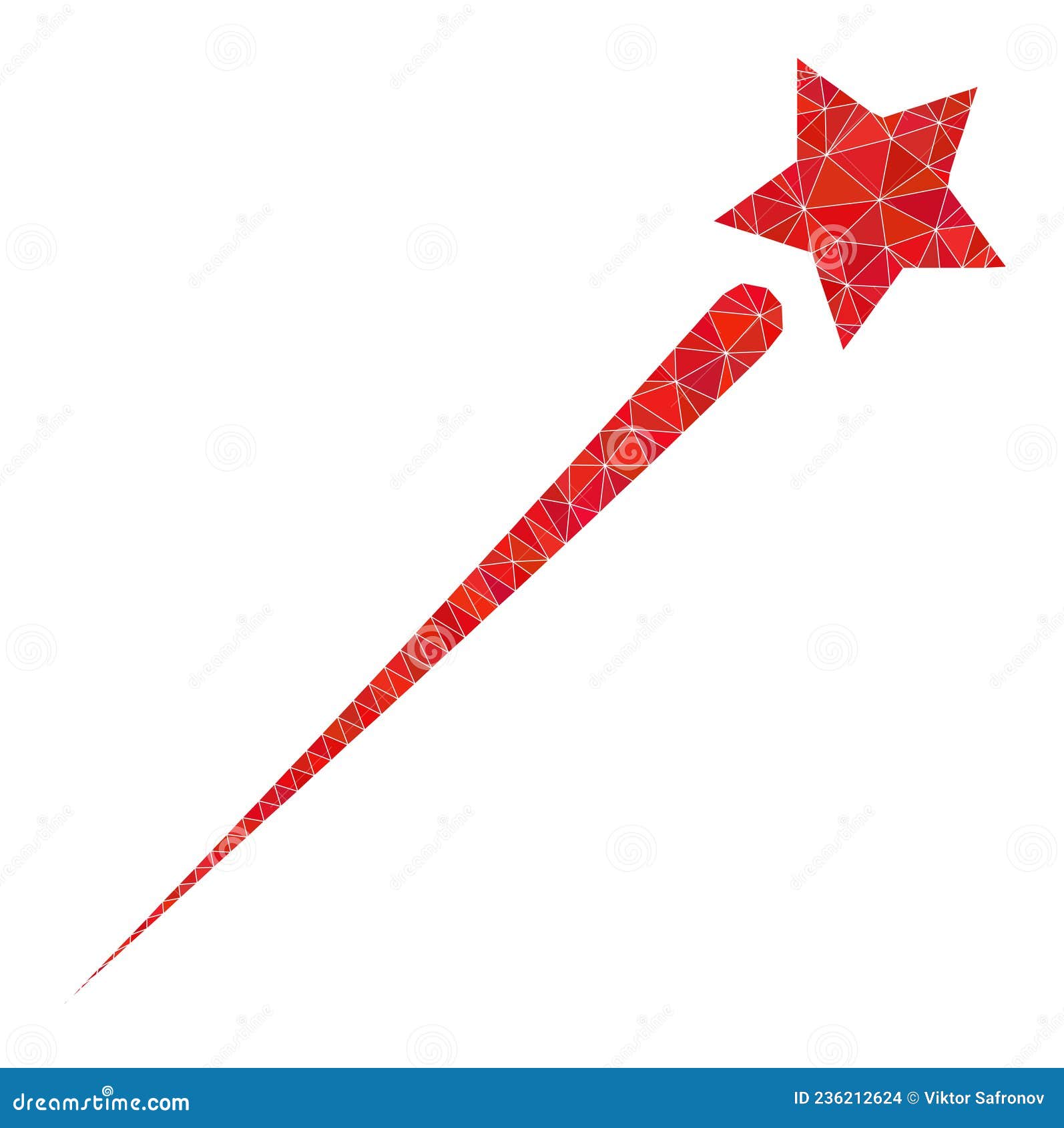 Vector Flying Star Polygonal Icon Stock Vector - Illustration of ...