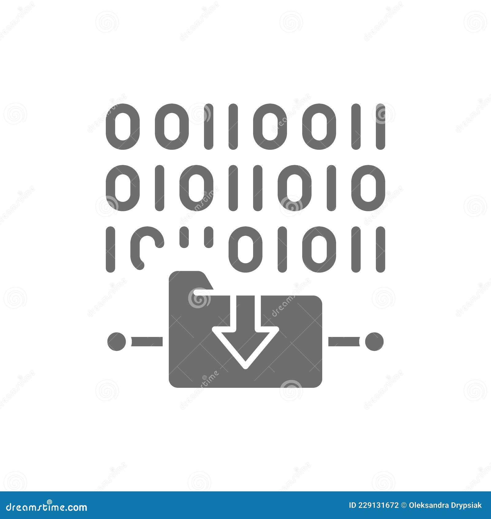 Coding Folder Icon Flat Vector Computer Code File