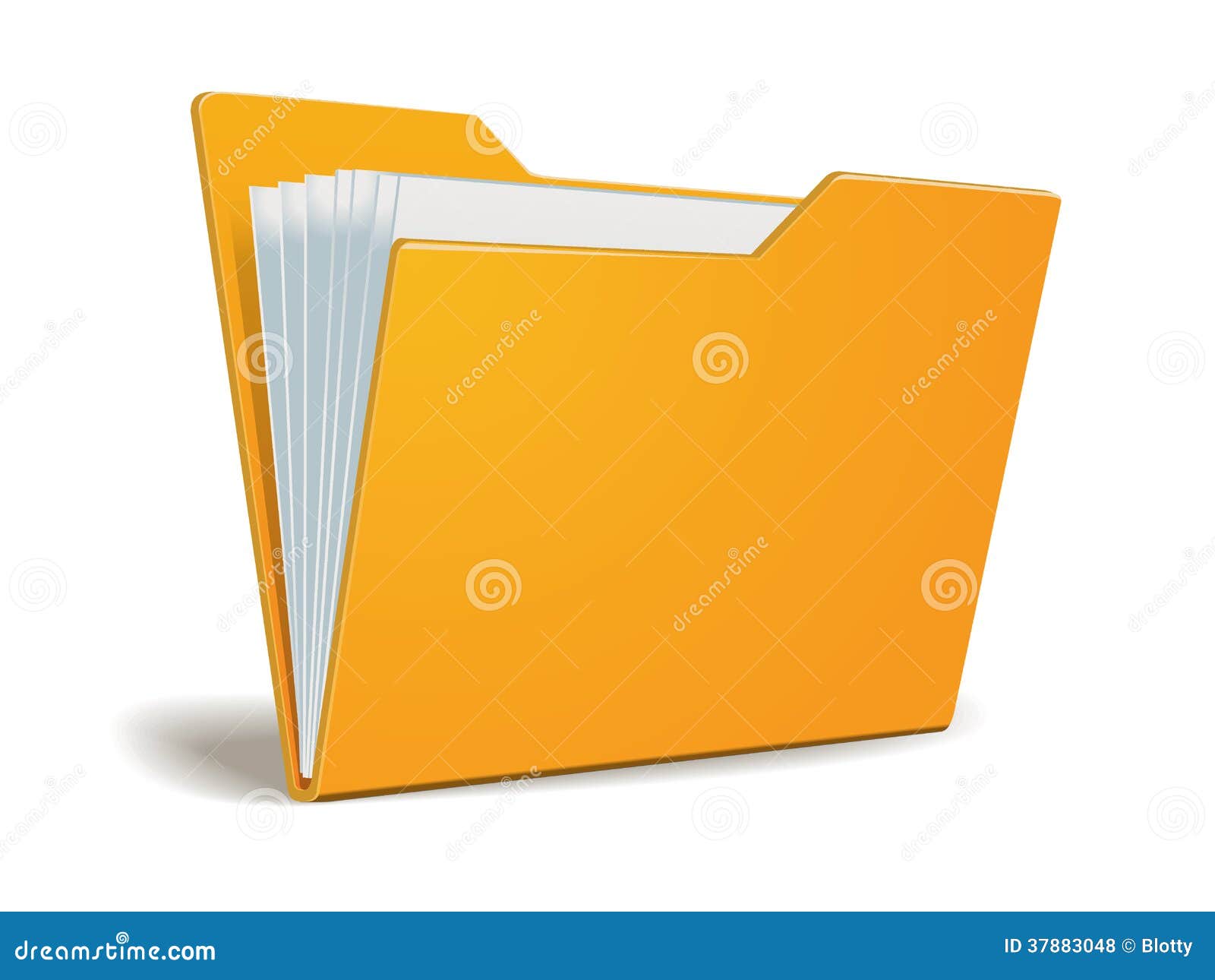 Vector Folder with Documents Stock Vector - Illustration of concept ...