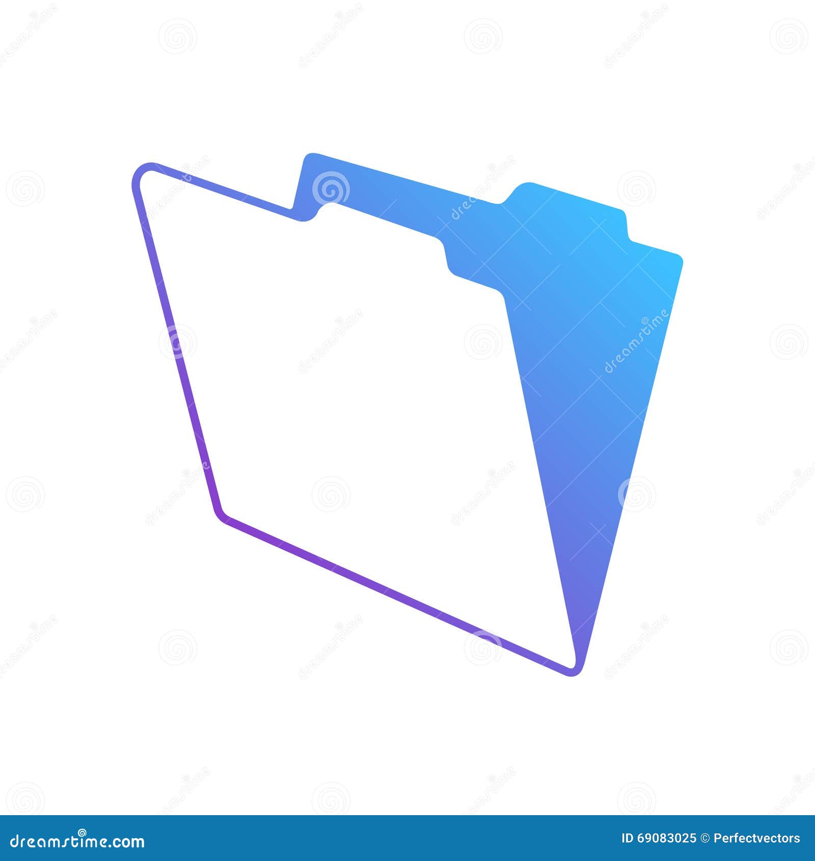 Vector Folder Icon Set On Blue Background. Eps10 | CartoonDealer.com ...