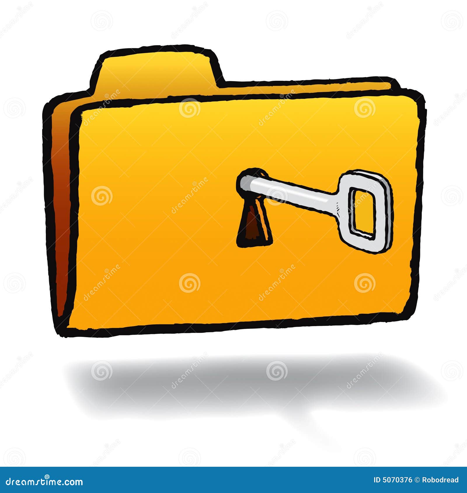 Vector folder key stock vector. Illustration of data, concept - 5070376