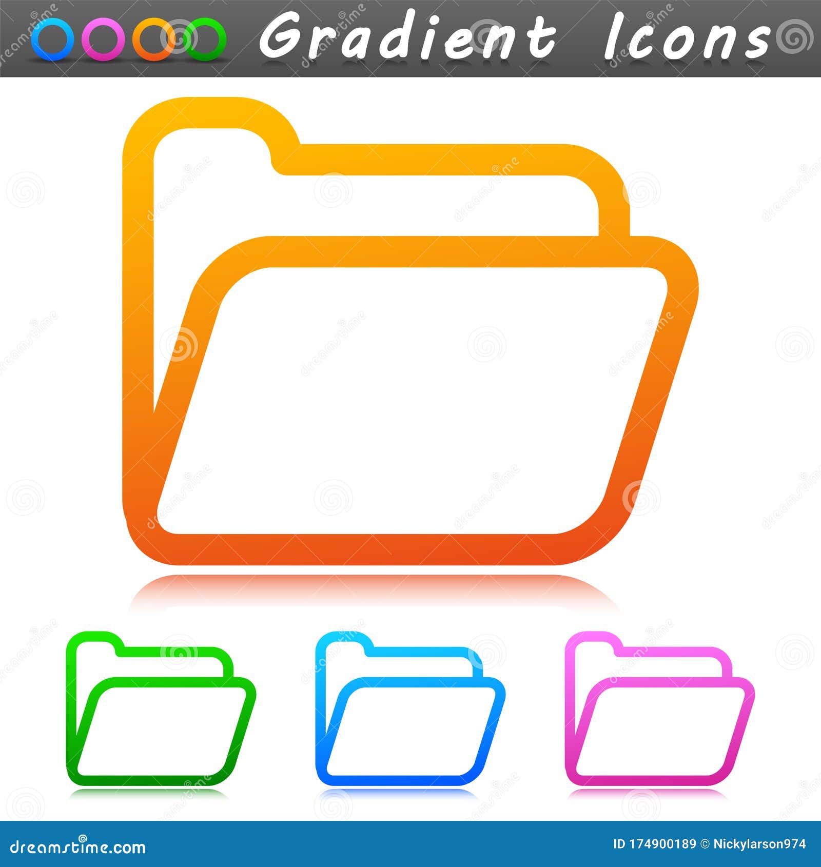 Vector Folder Symbol Icon Design Stock Vector - Illustration of archive ...