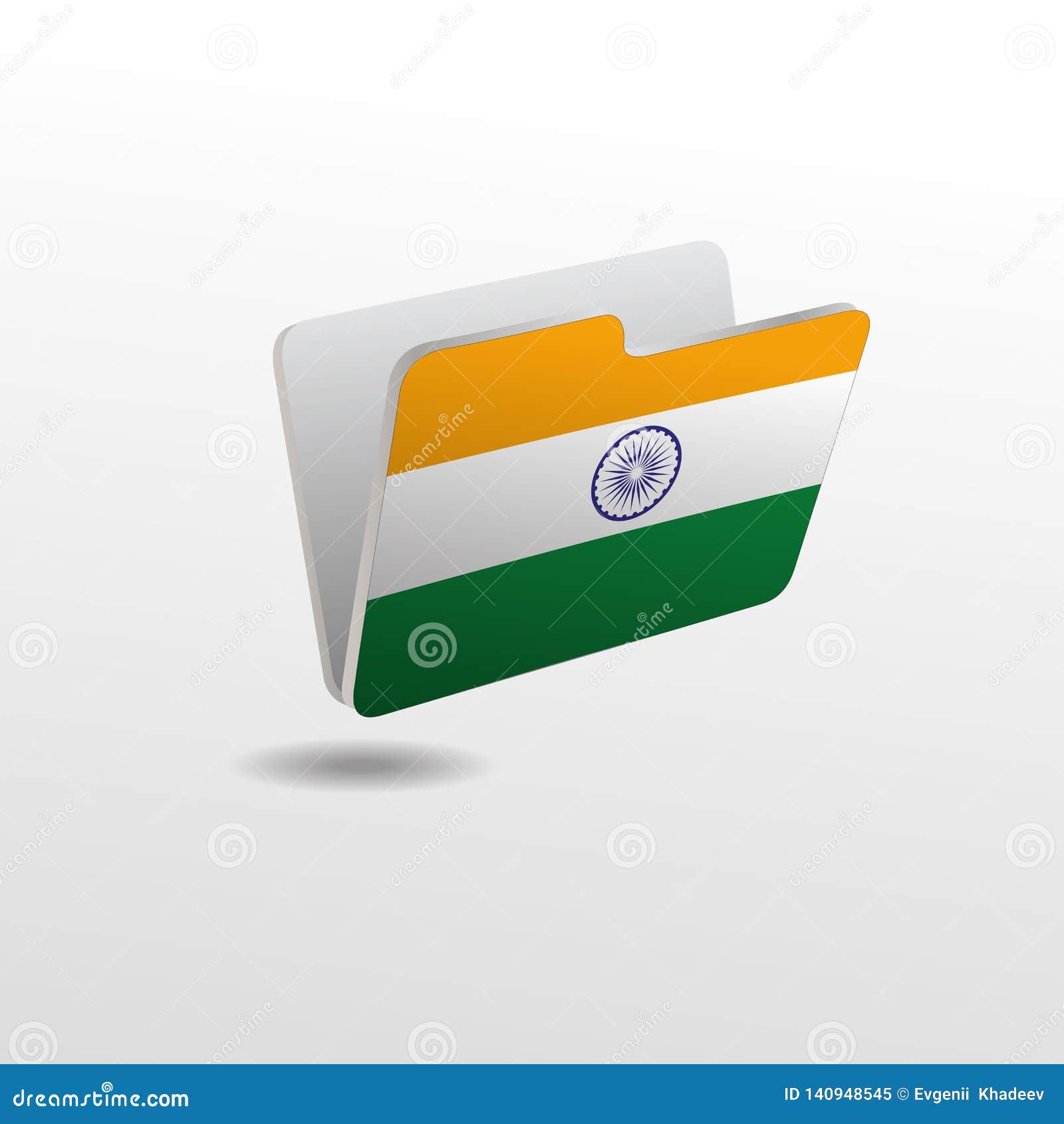 Folder with the Image of the Flag of INDIA Stock Vector - Illustration ...