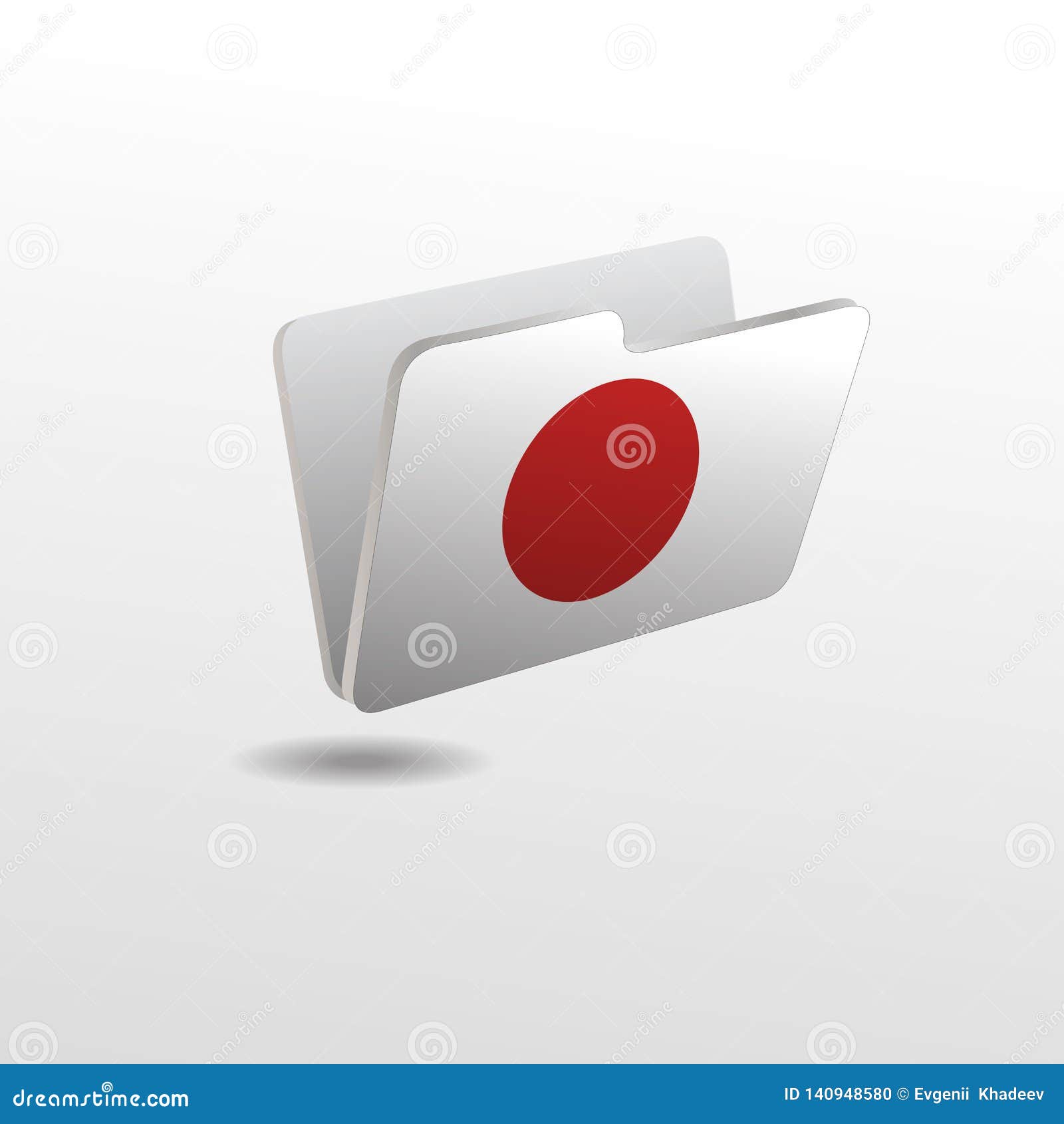 Folder with the Image of the Flag of JAPAN Stock Vector - Illustration ...