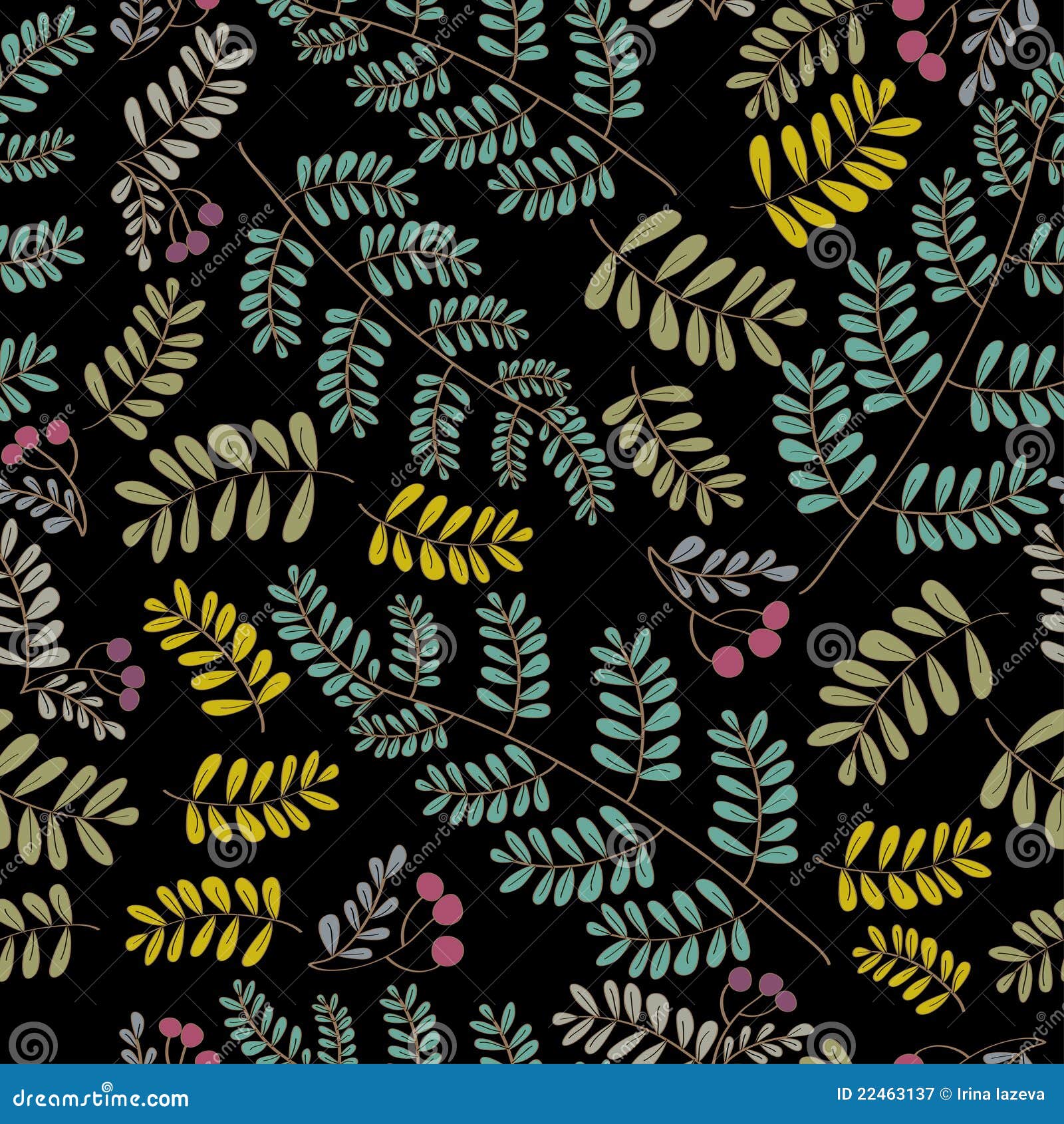 Vector foliage pattern stock vector. Illustration of brunch - 22463137