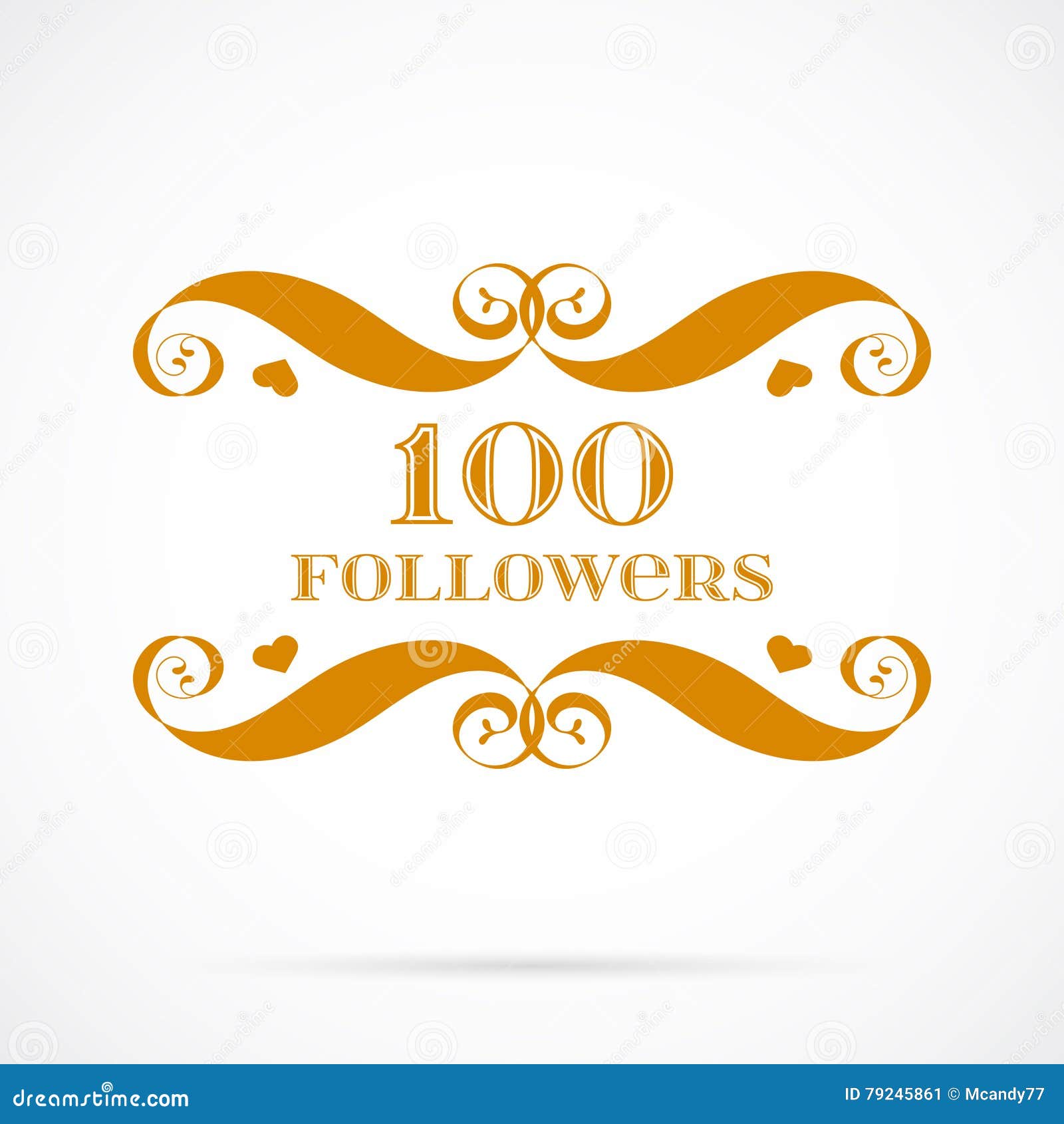 Vector 100 Followers Badge Over White Stock Vector - Illustration of ...