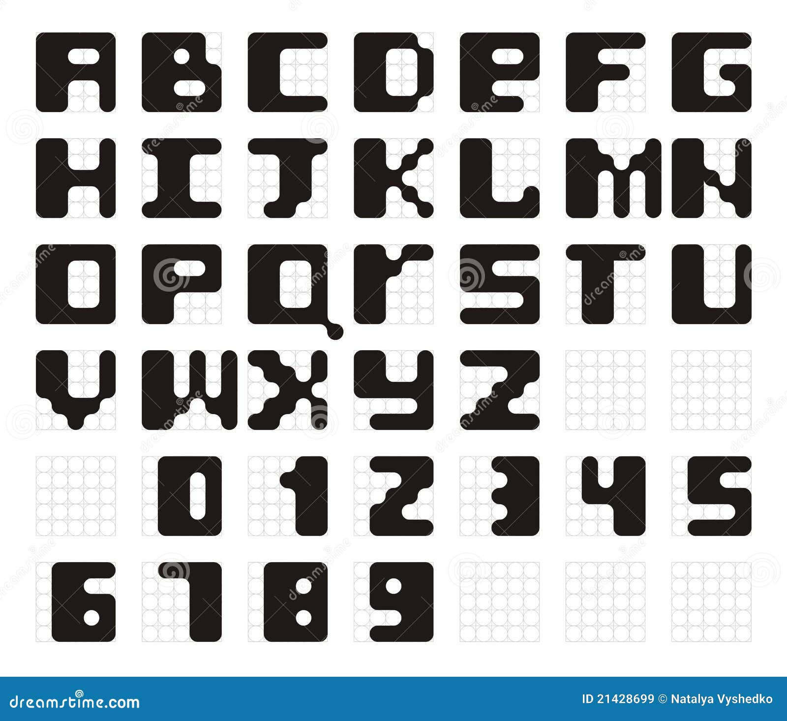 Vector font stock vector. Illustration of design, black - 21428699