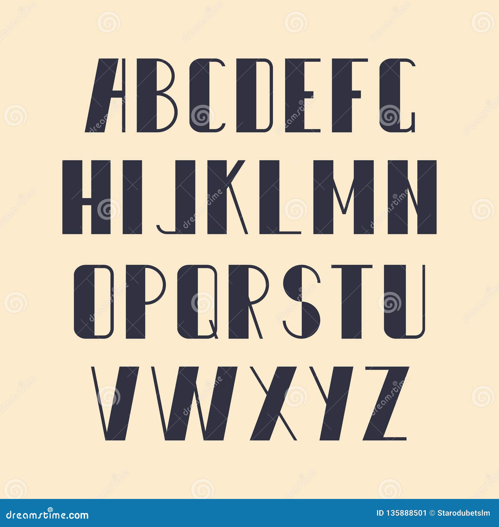 Vector of Font and Alphabet Stock Vector - Illustration of sign, blue ...