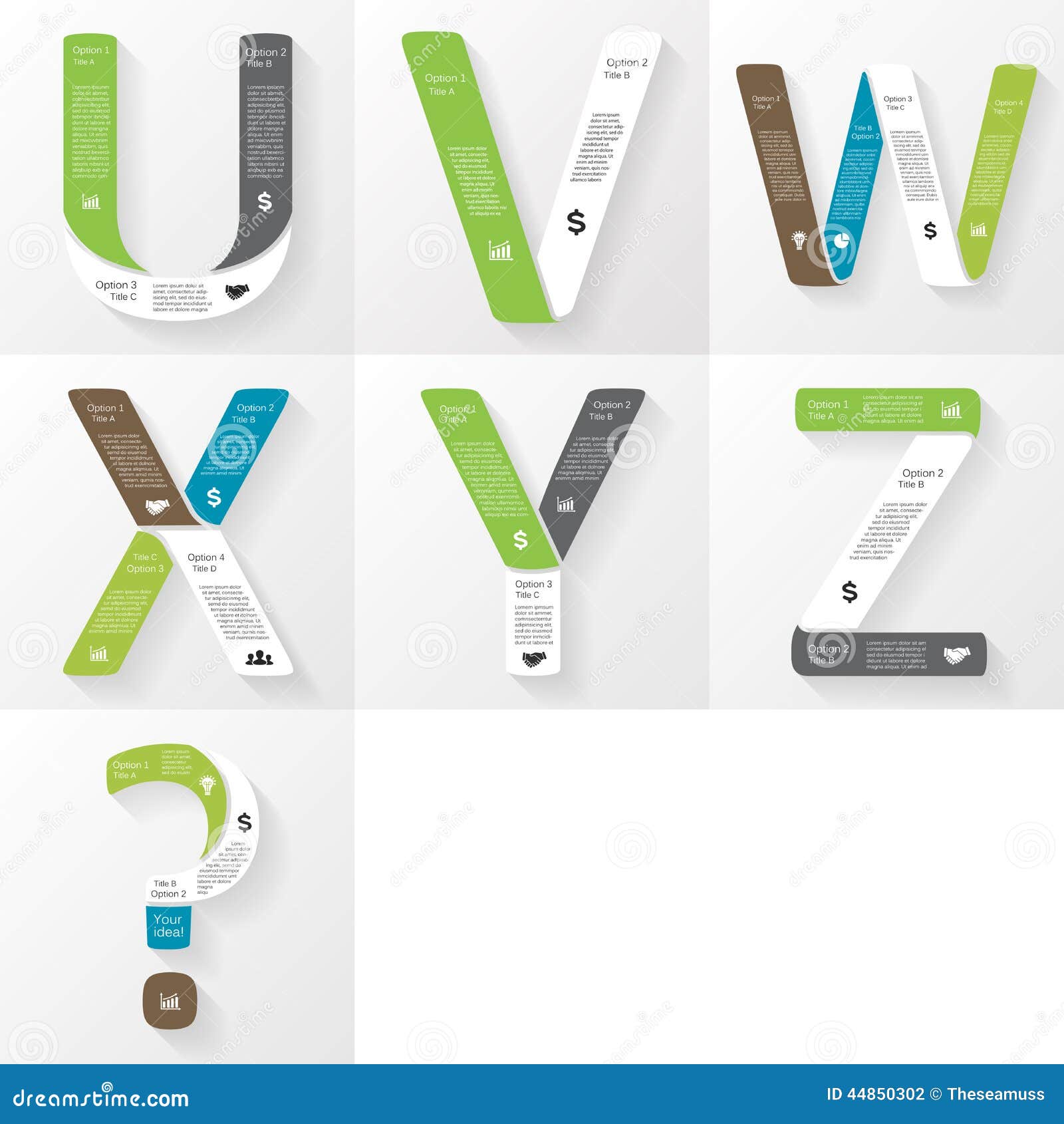 Vector Font Infographic, Diagram With Letters | CartoonDealer.com #44850302