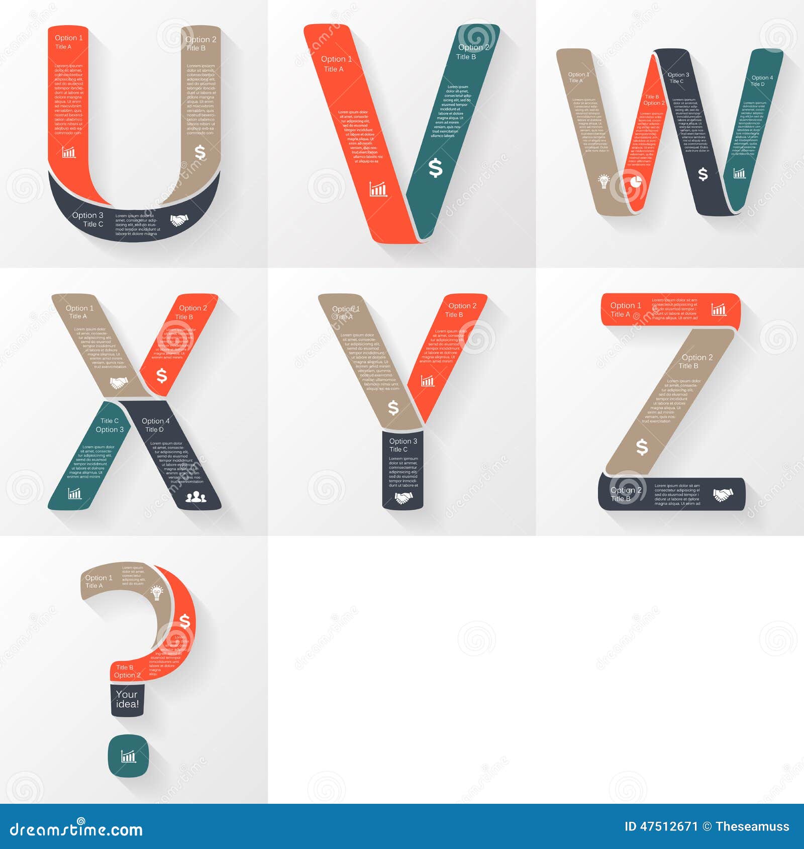 Vector Font Infographic, Diagram With Letters | CartoonDealer.com #47512671