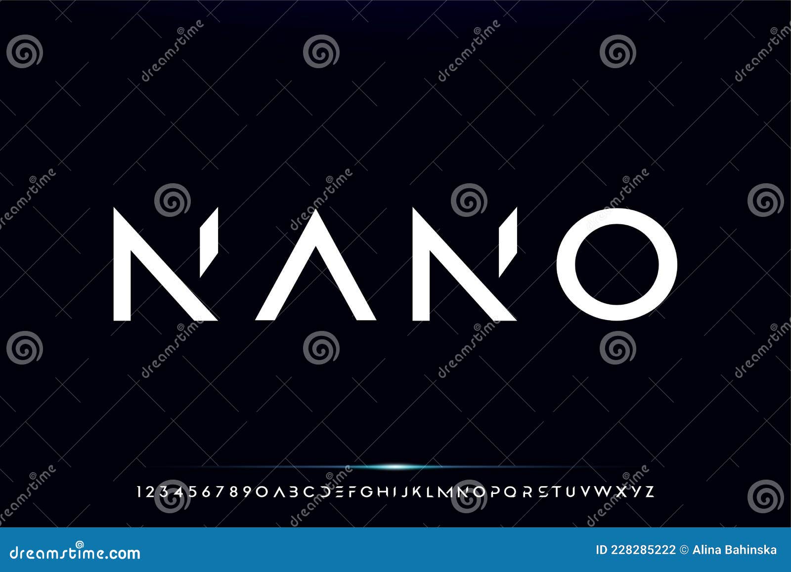 VECTOR FONT NANO stock illustration. Illustration of alphabet - 228285222