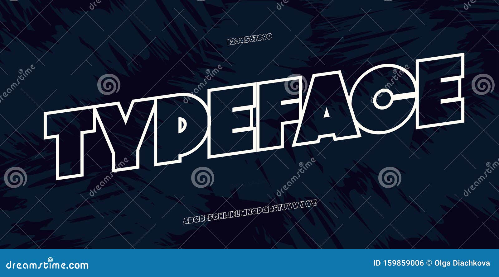 Vector Font Bold Slanted Style Stock Vector - Illustration of ...