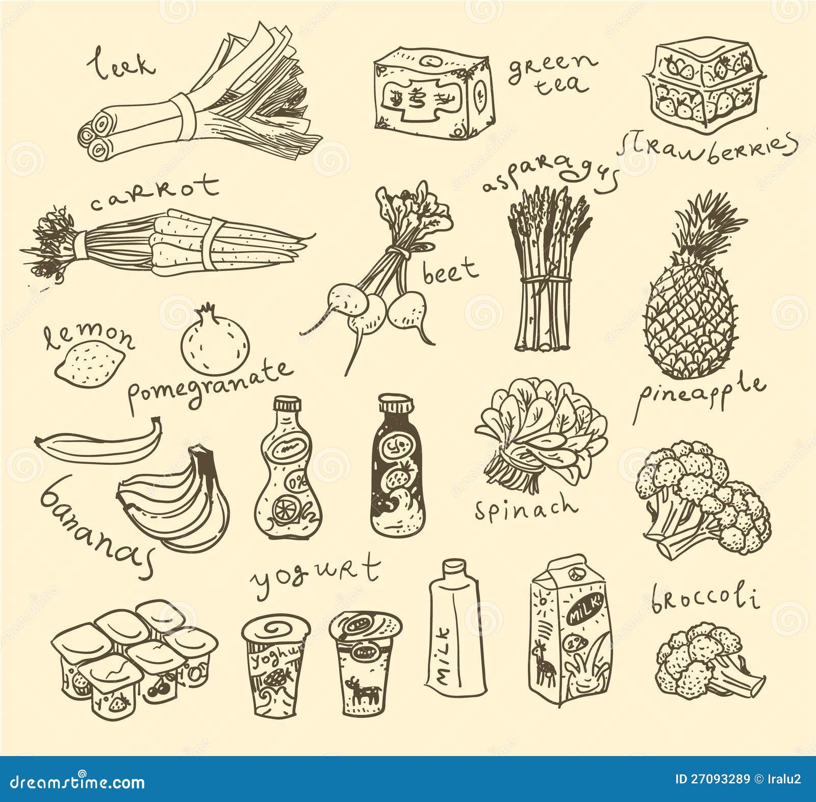 Vector Food Ingredients stock vector. Illustration of isolated - 27093289