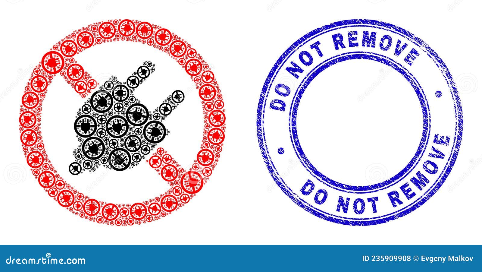 Textured Do Not Remove Seal and Forbid Electrical Plugin Fractal ...