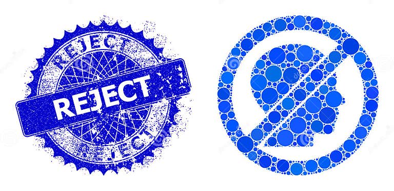 Vector Forbidden Man Composition of Small Circles and Scratched Reject ...