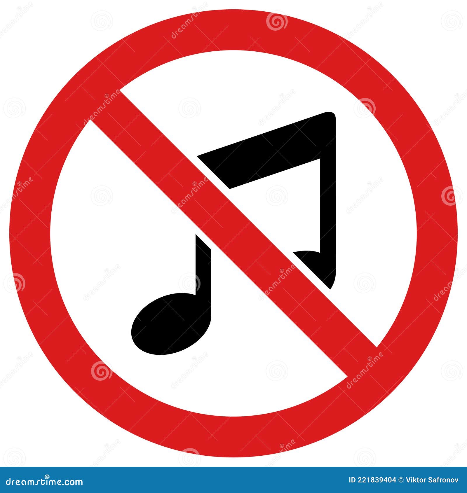 Vector Forbidden Music Flat Icon Image Stock Vector - Illustration of ...