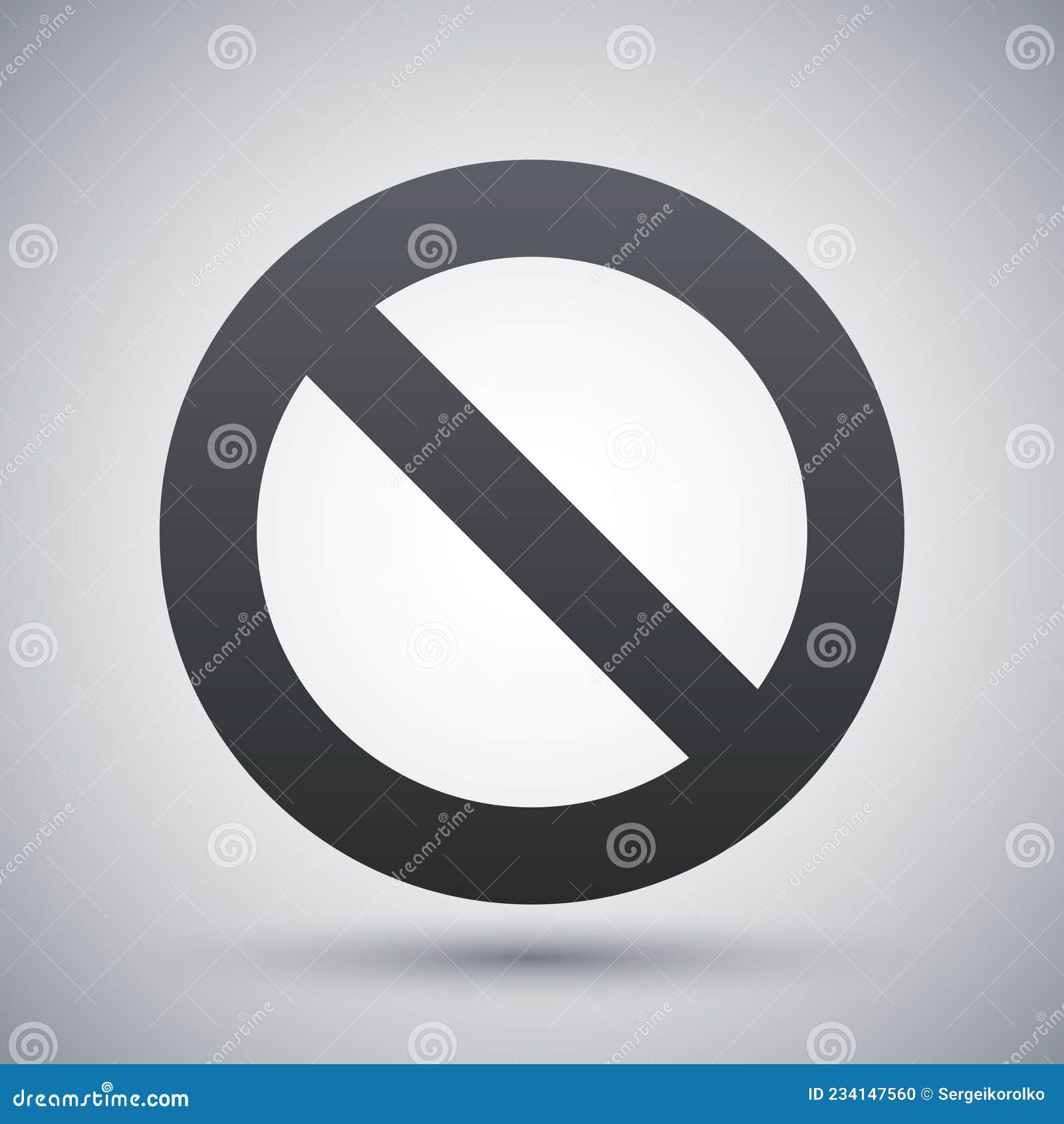 Vector forbidden sign icon stock vector. Illustration of danger - 234147560